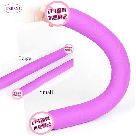 49cm Long Realistic Penis Soft Double Ended Dildo Lesbian Sex Toy Double Penetration Vagina Anal
