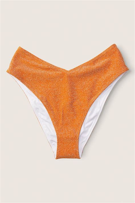 Buy Victorias Secret Pink Shimmer High Waist Cheeky Bikini Bottom From The Victorias Secret Uk
