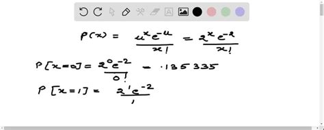 solved given that x is a poisson random variable with μ 5 use the formula to determine the
