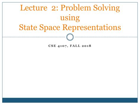 lecture 2 state space search