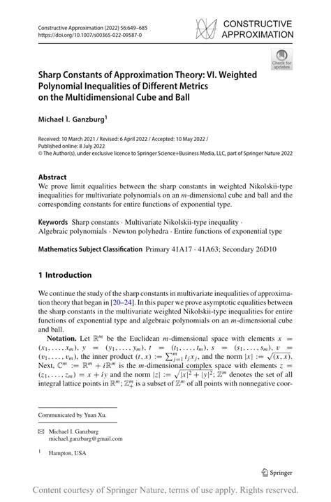 sharp constants of approximation theory vi weighted polynomial inequalities of different