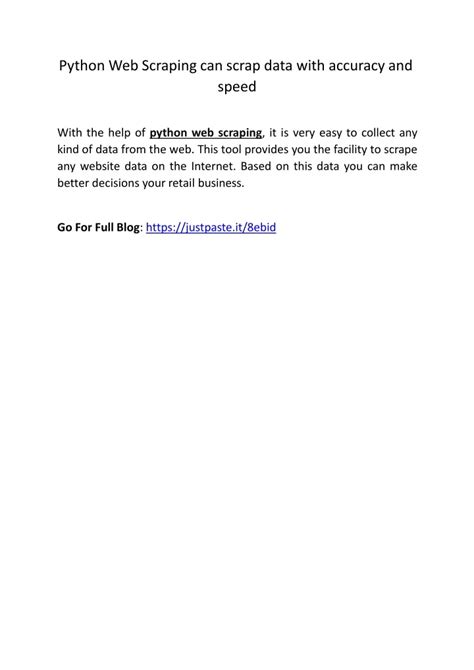 ppt python web scraping can scrap data with accuracy and speed powerpoint presentation id