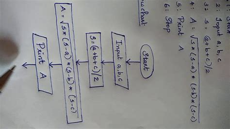 flowchart to find the area of a triangle youtube