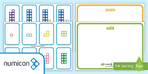 Odd And Even Numicon Shape Sorting Activity Twinkl