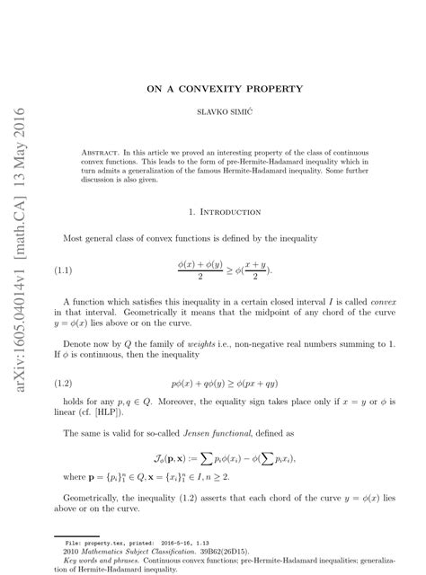 pdf on a convexity property