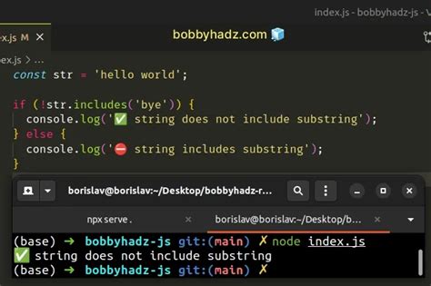 Check If A String Contains A Substring In Javascript Bobbyhadz