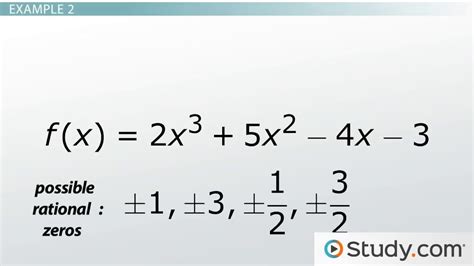 finding rational zeros using the rational zeros theorem and synthetic division video and lesson