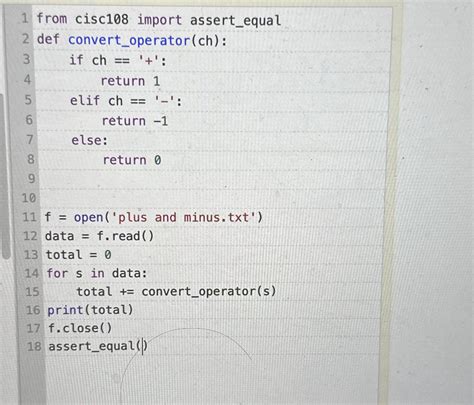 solved from cisc108 ﻿import assert equaldef