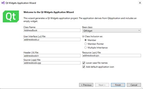 tutorial qt widgets application qt vs tools