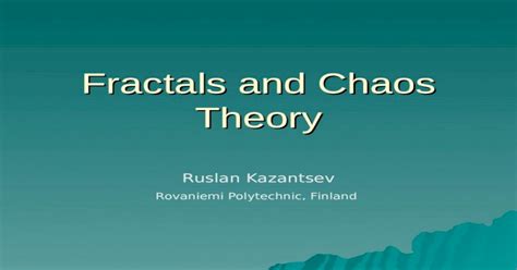 fractals and chaos theory [ppt powerpoint]