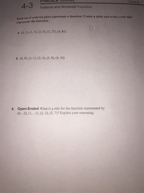 solved each set of ordered pairs represents a function