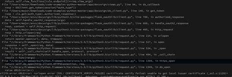 Unable To Get Local Issuer Certificate · Issue 36 · Docusigncode Examples Python · Github