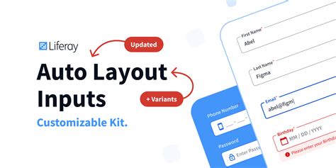 Auto Layout Flexible Inputs Kit Figma