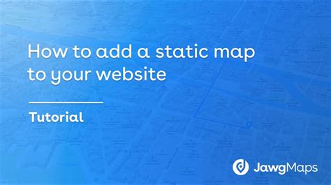 How To Add A Static Map To Your Website YouTube