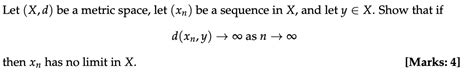 solved а let x d be a metric space let xn be a sequence