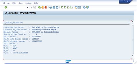 Module Character Strings Step By Step Guide For Sap Abap