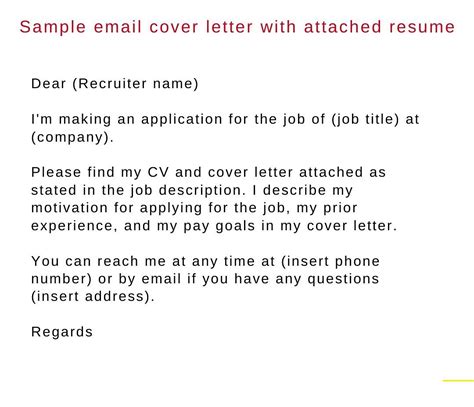 Job Application Email
