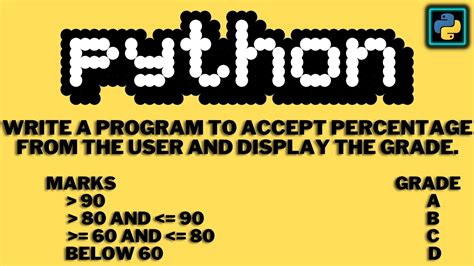 PYTHON Write A Program To Accept Percentage From The User And Display