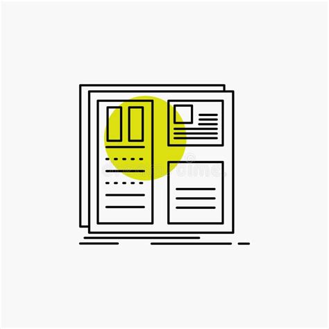 design grid interface layout ui line icon stock vector illustration of icon mockup 145316828