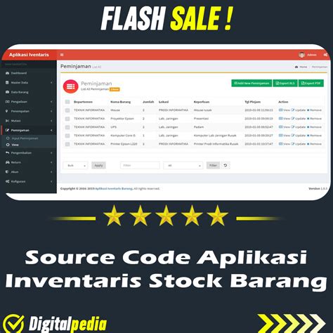 Jual Source Code Aplikasi Inventaris Inventory Stock Barang Berbasis