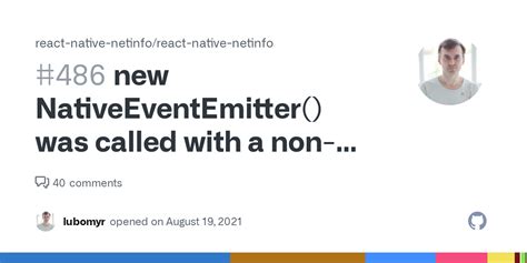 New NativeEventEmitter Was Called With A Non Null Argument Needs PR