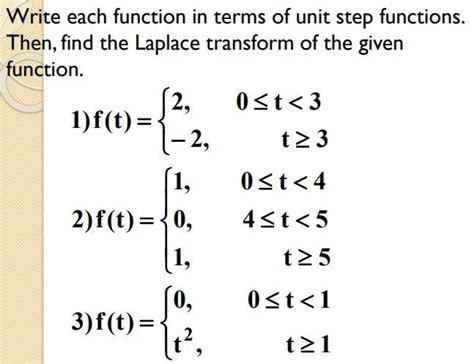 Solved Write Each Function In Terms Of Unit Step Functions Chegg