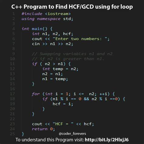 c program find hcf gcd basic computer programming programming tutorial c programming tutorials