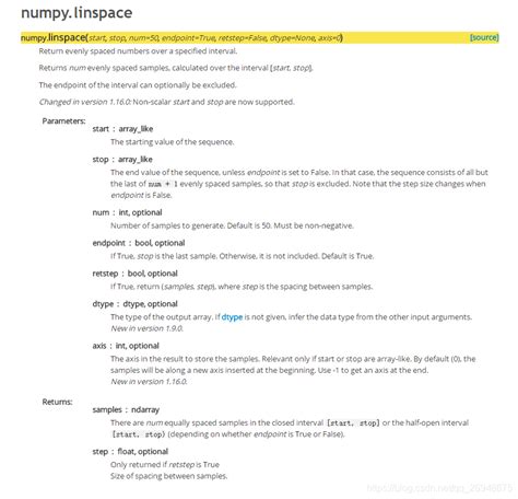 numpy重新学习系列（11） 如何用np linspace生成等间距的n个数字 运用nplinspace生成两个数组 间距均为1 1 10 11 20的两个数组a和b 同时用mat csdn博客