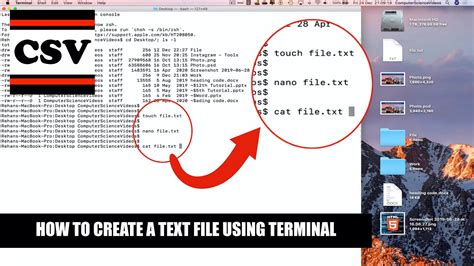How To CREATE A Text File On A Mac Using Terminal Commands Basic