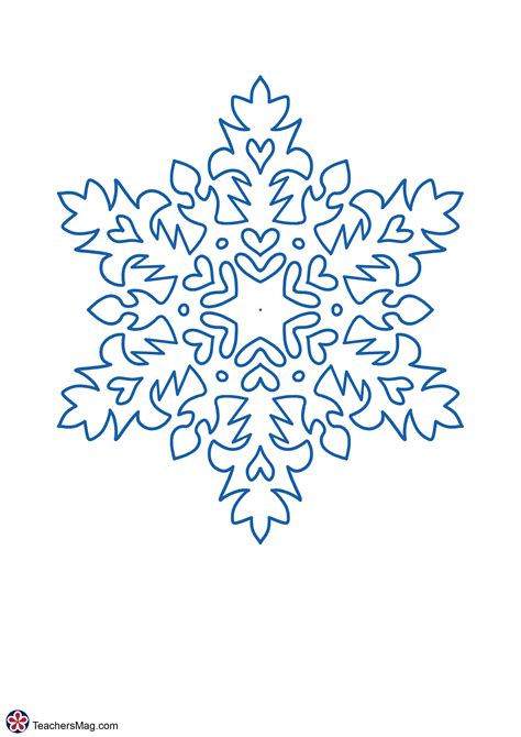 Simple Snowflake Coloring Pages