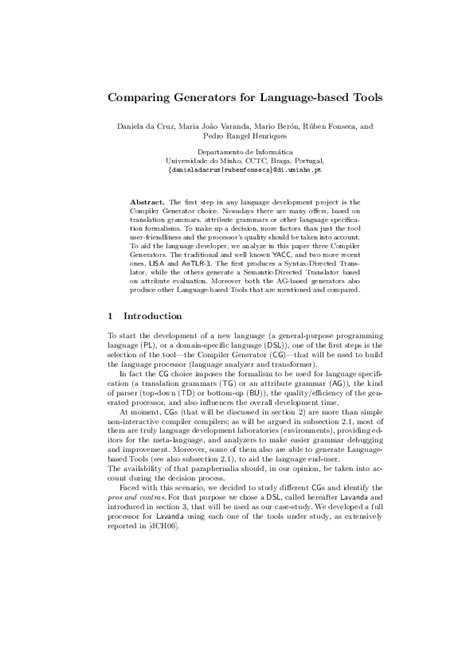 pdf comparing generators for language based tools mario beron