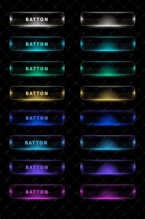 游戏质感通透按钮按键batton ui界面设计素材 千库网