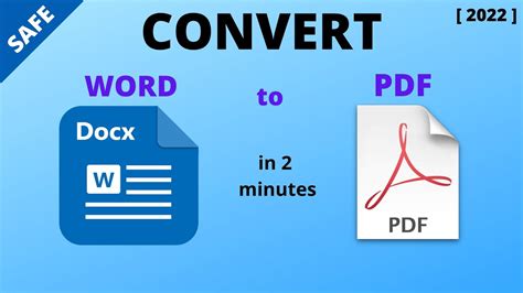 CONVERT WORD To PDF DOCX To PDF For Free 2022 YouTube