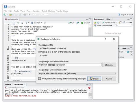 create pdf reports using r r markdown latex and knitr on windows 10 by søren l kristiansen