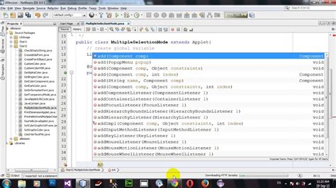 set multiple selection mode for awt list in java applet and awt in netbeans youtube