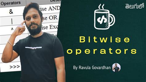 [java operators] bitwise operators in java in telugu youtube