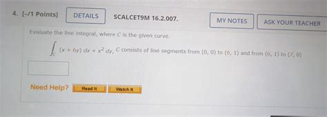solved 4 [ 1 points] details scalcet9m 16 2 007 my notes