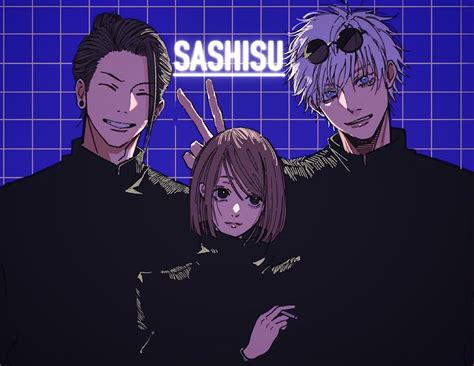 Gojou Satoru Getou Suguru And Ieiri Shoko Jujutsu Kaisen Drawn By