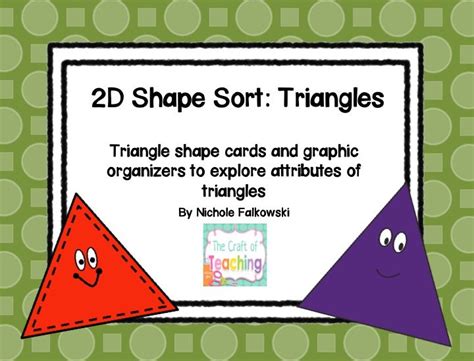 triangles attribute sort shape sort shaped cards different types of triangles