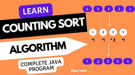 learn counting sort algorithm with java program countingsort youtube
