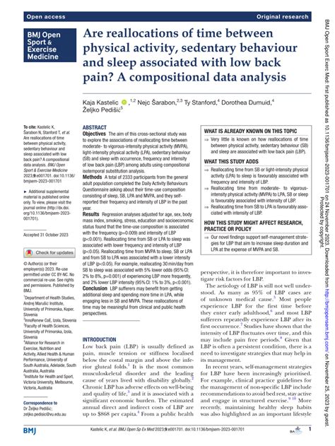 pdf are reallocations of time between physical activity sedentary behaviour and sleep