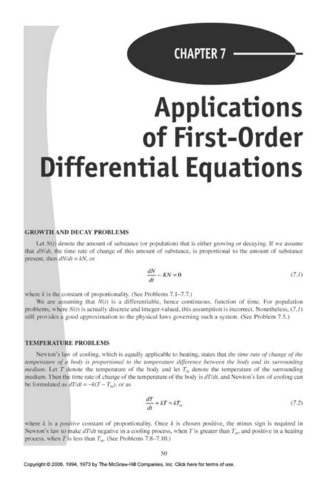 applications of first order differential chapter 7 applications of first order differential