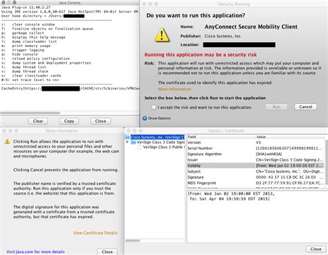 solved anyconnect vpn expired certificate causing java error cisco community