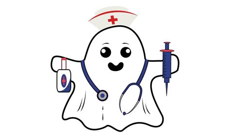 Nurse Ghost Halloween Nursing Ghost Graphic Creepy Clip Art Design 29846465 Vector Art At Vecteezy