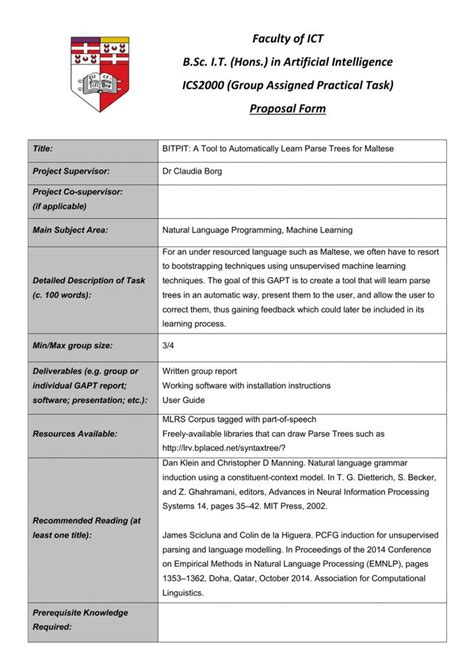 machine learning project proposal template machine learning projects proposal templates