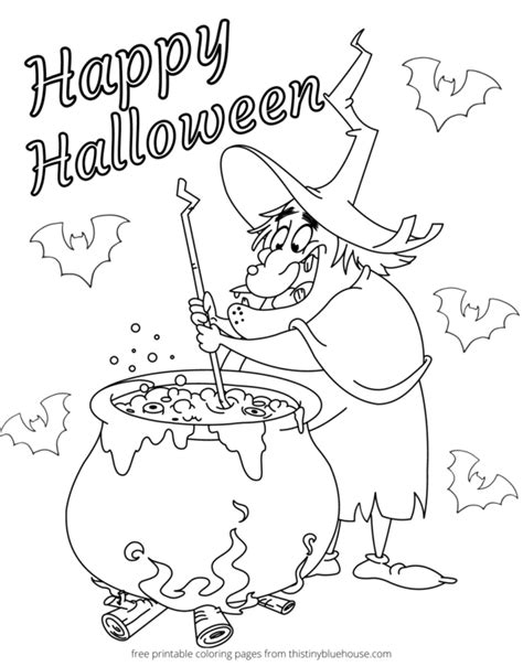Download 35 Printable Happy Halloween Coloring Pages For Adults