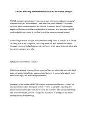 Understanding Environmental Business Impact With PESTLE Analysis