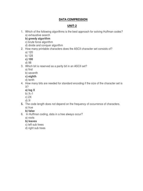 data compression unit 2 b greedy algorithm pdf data compression code