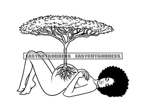 African American Pregnant Woman Maternity Naked Body Mother Etsy