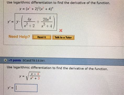 solved use logarithmic differentiation to find the